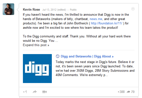 A Brief History of Digg