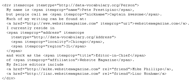 Microformats, Microdata and RDFa for Rich Snippets